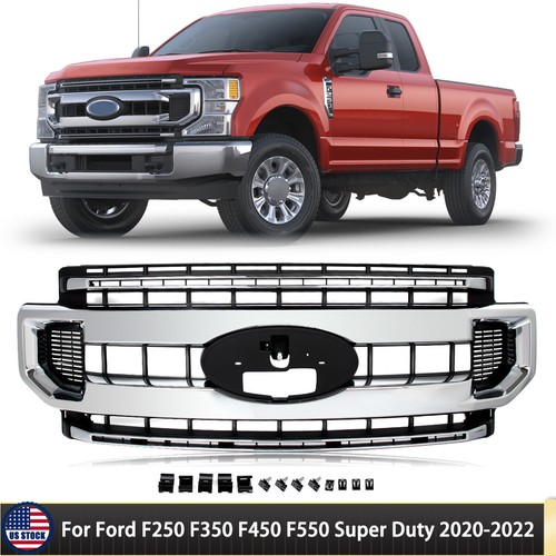 XLT Style Chrome Front Grille For 2020-22 Ford F250 F350 Super Duty ...