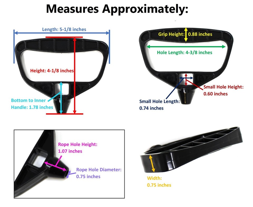 Snowmobile Pull Starter Handle for Polaris, Ski Doo, Arctic Cat (1-pick ...
