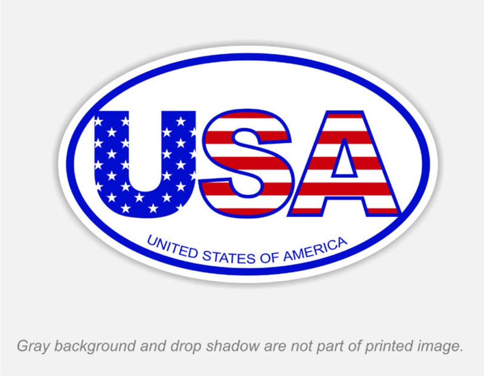 Oval USA American Flag Decal Sticker | Size: 6" wide x 3.75" tall | eBay