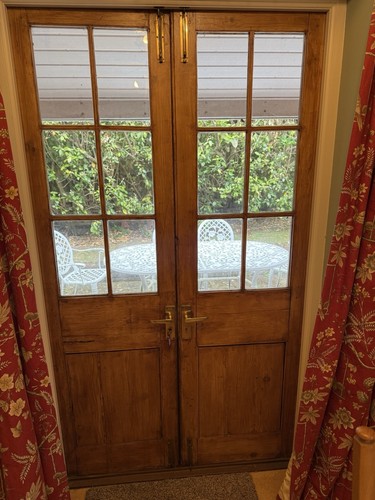 used external Original Pine french doors | eBay UK