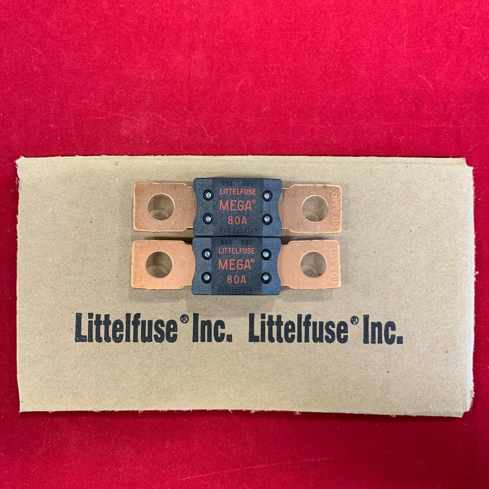 Set of 2: OE Littelfuse Bolt In Mega Fuse 80A 80 Amp Slow Blow 32V 32 ...