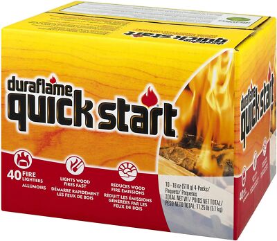 40 Pack Solid Fire Fuel Break Apart Firelighters Quick Start Fire ...