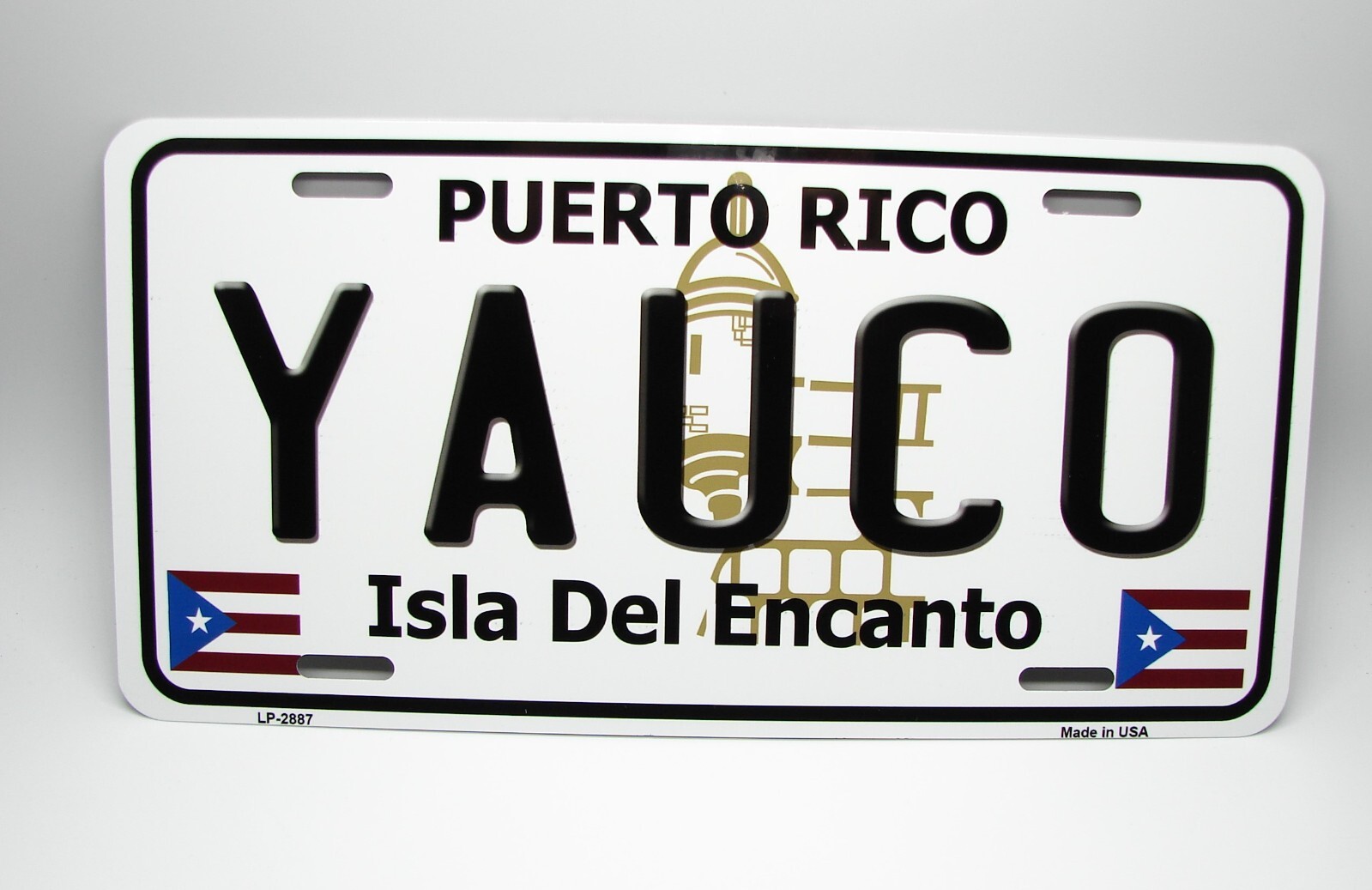 PUERTO RICO YAUCO ISLA DEL ENCANTO METAL CAR NOVELTY LICENSE PLATE AUTO ...