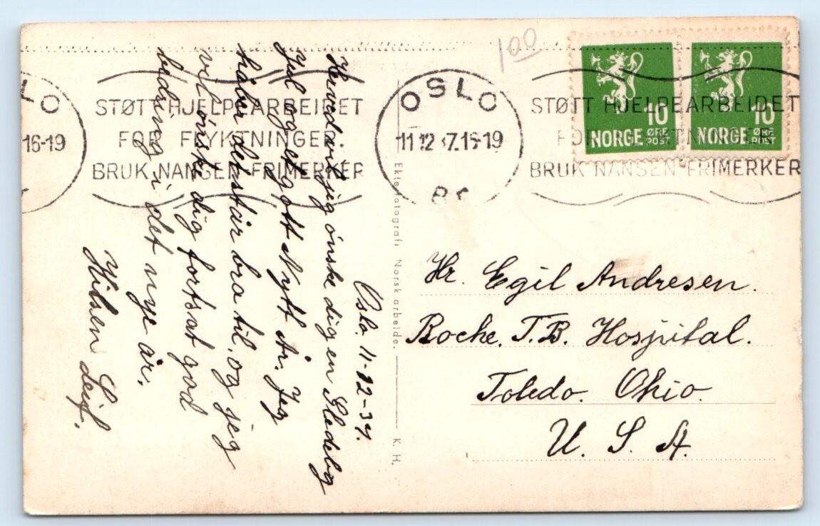 RPPC OSLO Folketeatret NORWAY Enerett S. Gran 1365 Postcard | eBay