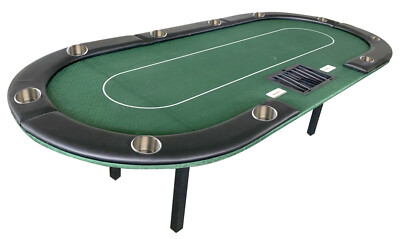 TheBestPokerSite 108" Dealer Poker Table Foldable 10 Players Casino ...
