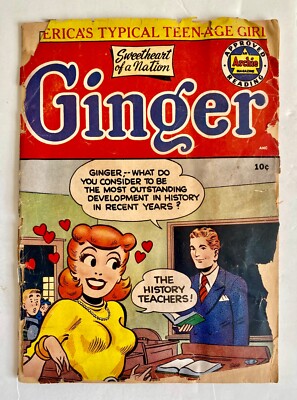 Vintage 1951 Ginger Comic Book Vol 1 No 1 Archie USA 1st First Issue | eBay