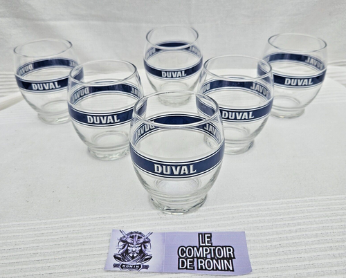 PASTIS DUVAL : 6 verres Boules - Bar - Bistrot - Vintage - Carton ...