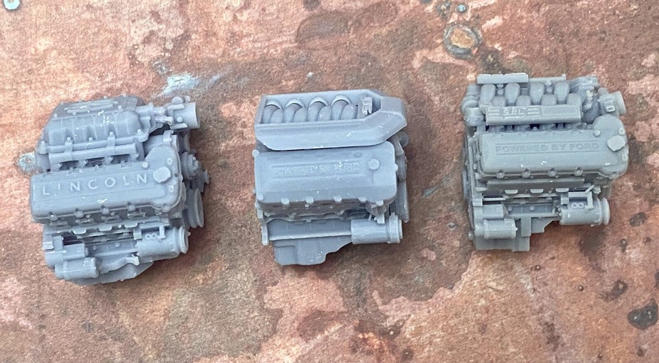 1:24 Scale: Ford Engine Pack; 3 Engines: Coyote 5.0, GT350 VooDoo ...