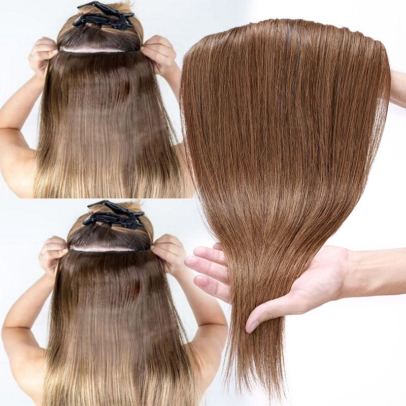 One Piece Clip In Remy 100% Human Hair Extensions Weft 3/4 Full Head ...
