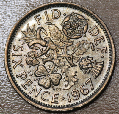 1967 Great Britain 6 Pence Sixpence Wedding Coin | eBay