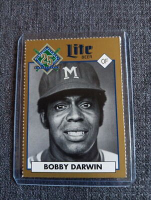 BOBBY DARWIN 1994 MILWAUKEE BREWERS MILLER BREWING RARE BASEBALL CARD ...
