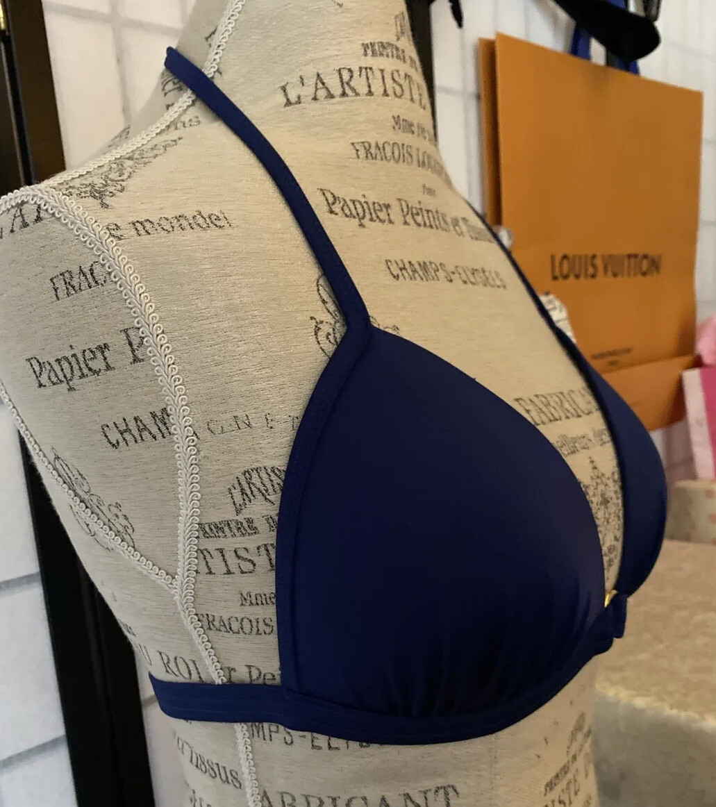 Venus NWOT Wom D Cup Blue Padded Bikini/Bathing Suit Top/Also Fits 32DD ...