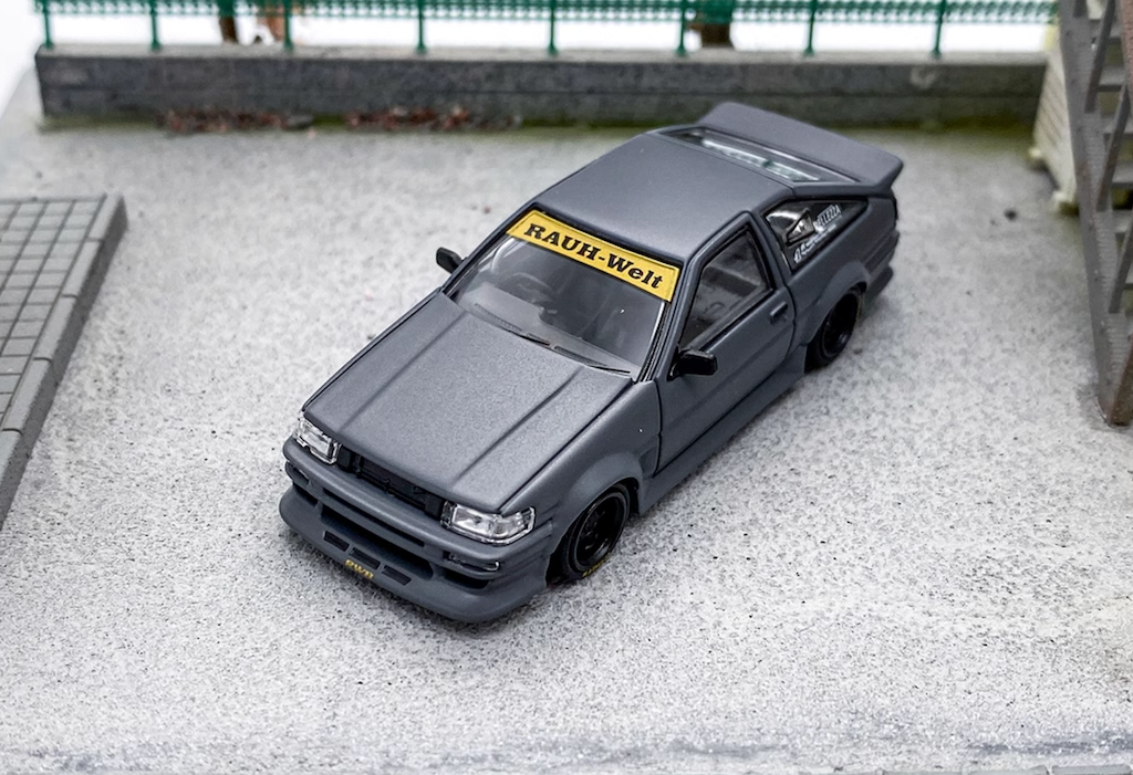 SW 1:64 JDM Gray AE86 Levin RWB Widebody Sports Model Diecast Metal Car ...