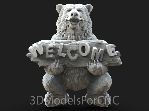 3D Model STL File for CNC Router Laser & 3D Printer Welcome Sign 5 | eBay