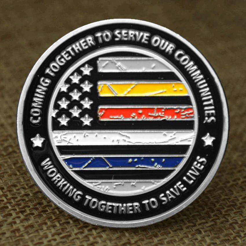 Collection Dispatch Fire Rescue Ems Police Challenge Coin Commemorative ...