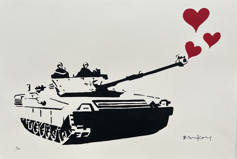 Bansky Art Lithograph 2000s Numbered/ hand signed in the style of ...