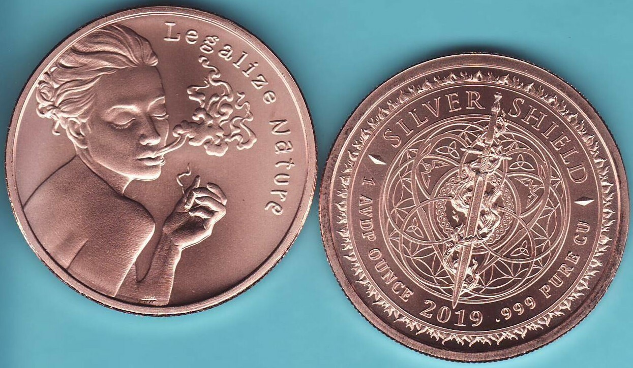 2019 LEGALIZE NATURE 1 oz. Copper Round Coin from Silver Shield | eBay