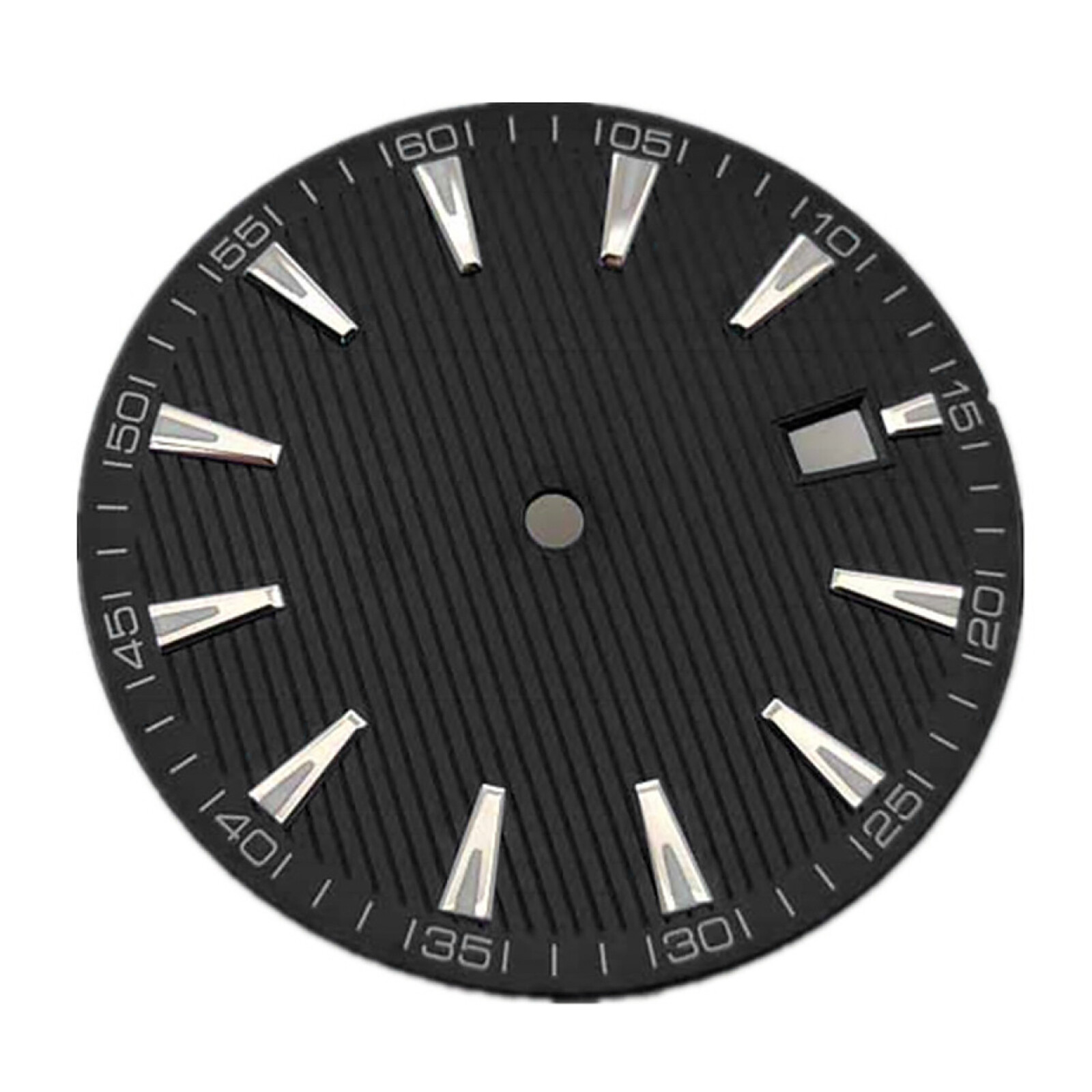 33.5mm Black+White Watch Dial Face Plate Date @3 Part For NH35/NH35A ...