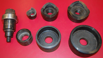 9 Piece Lot of Maxis Knockout Punch and Die Tools 2", 1 1/2", 3/4", 1/2 ...