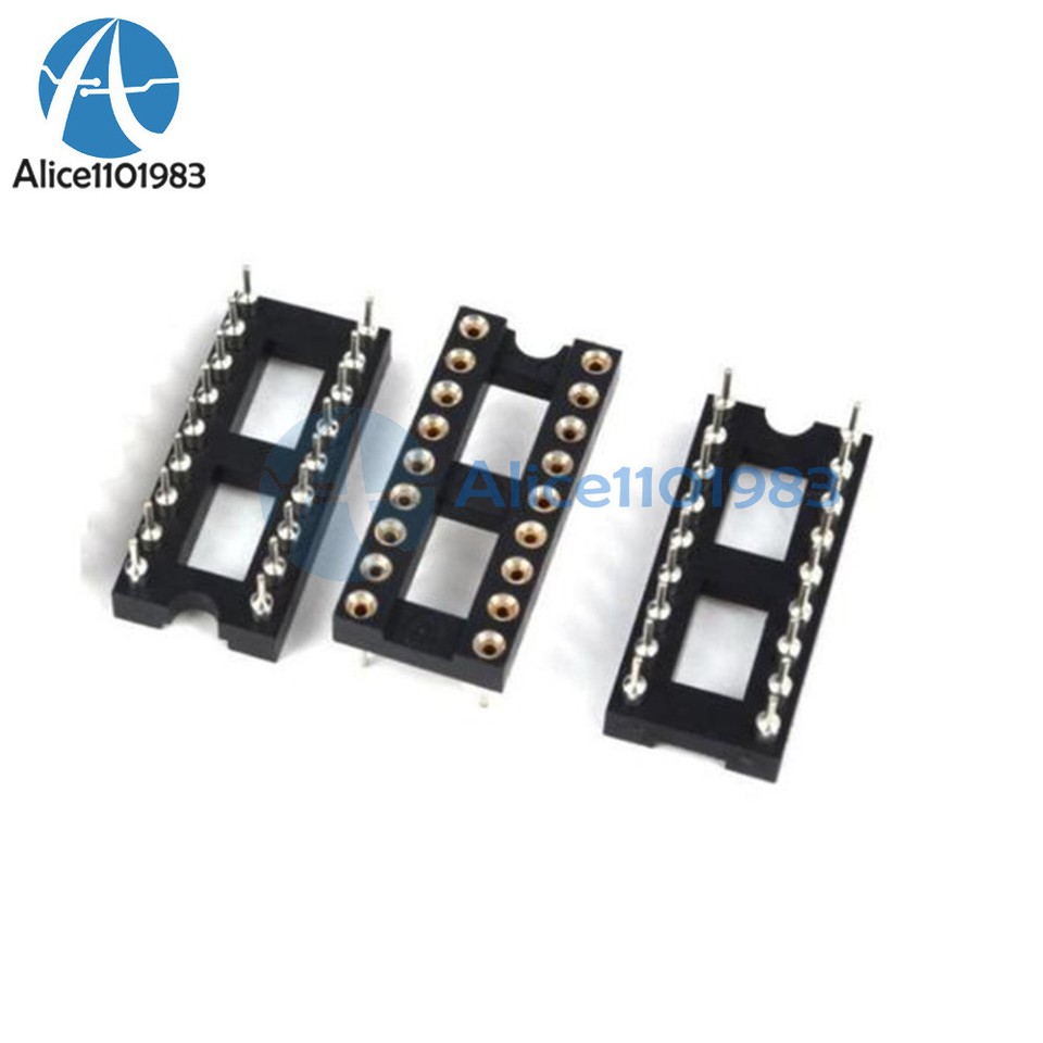 20PCS 18Pin DIP SIP Round IC Sockets Adaptor Solder Type Gold Plated ...