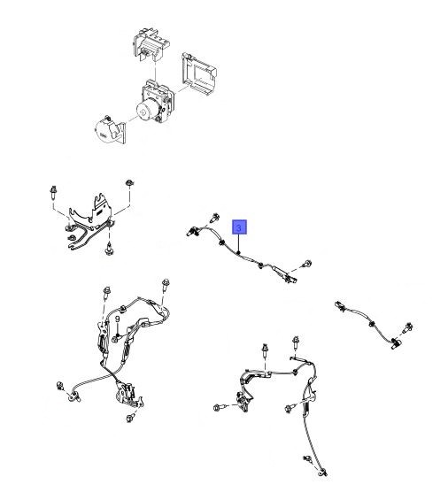 GENUINE FORD RANGER PX (XL-PLUS) ANTILOCK SPEED SENSOR ASSEMBLY BRAKES ...