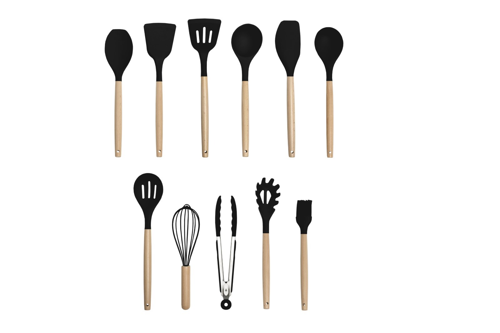 12Pcs Silicone Kitchen Utensils Cookware Set Nonstick Baking Cooking ...