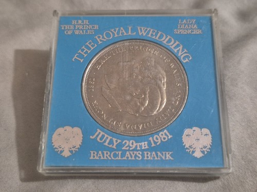 THE ROYAL WEDDING JULY 29TH 1981 COIN - CHARLES & DIANA - BARCLAYS BANK ...