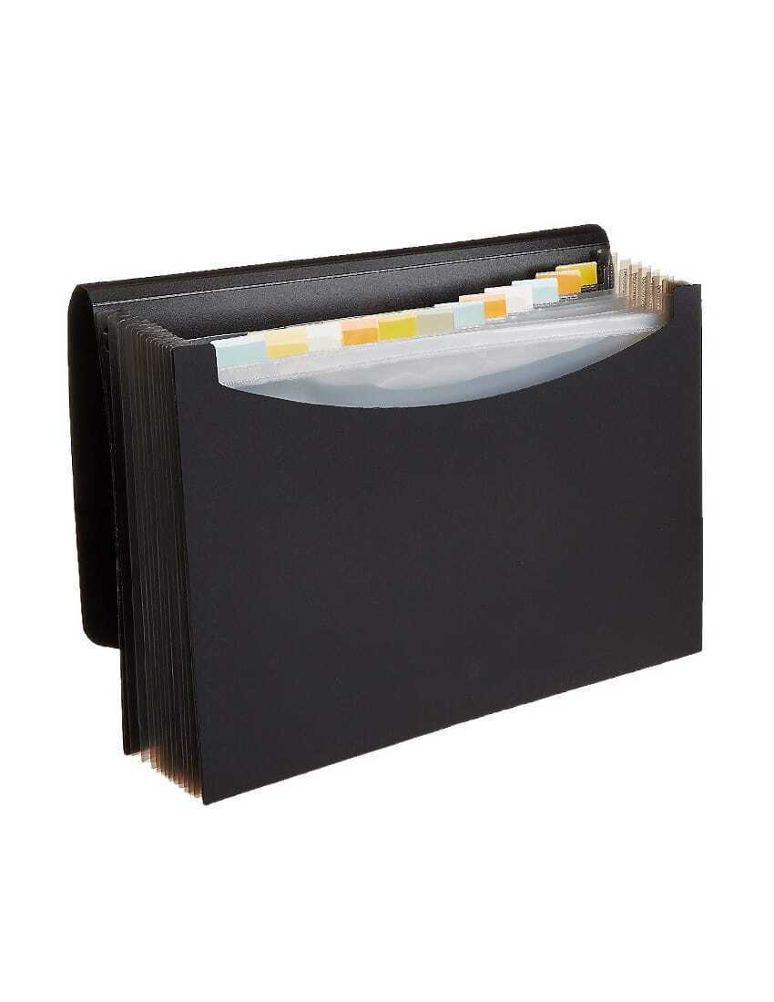 AmazonBasics PBH-2557 Expanding File Letter Size - Black for sale ...