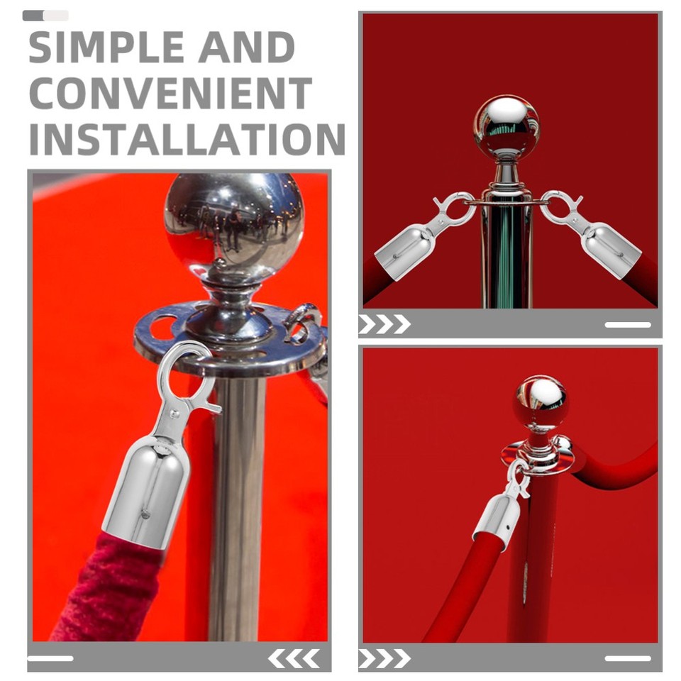 4 Pcs Railing Lanyard Hook Barriers Rope Fittings Hooks Cord Lock with ...