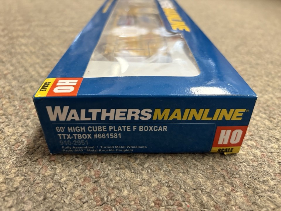 + Walters HO 910-2951 TTX TBOX #661581 60' High Cube Plate F Box Car | eBay