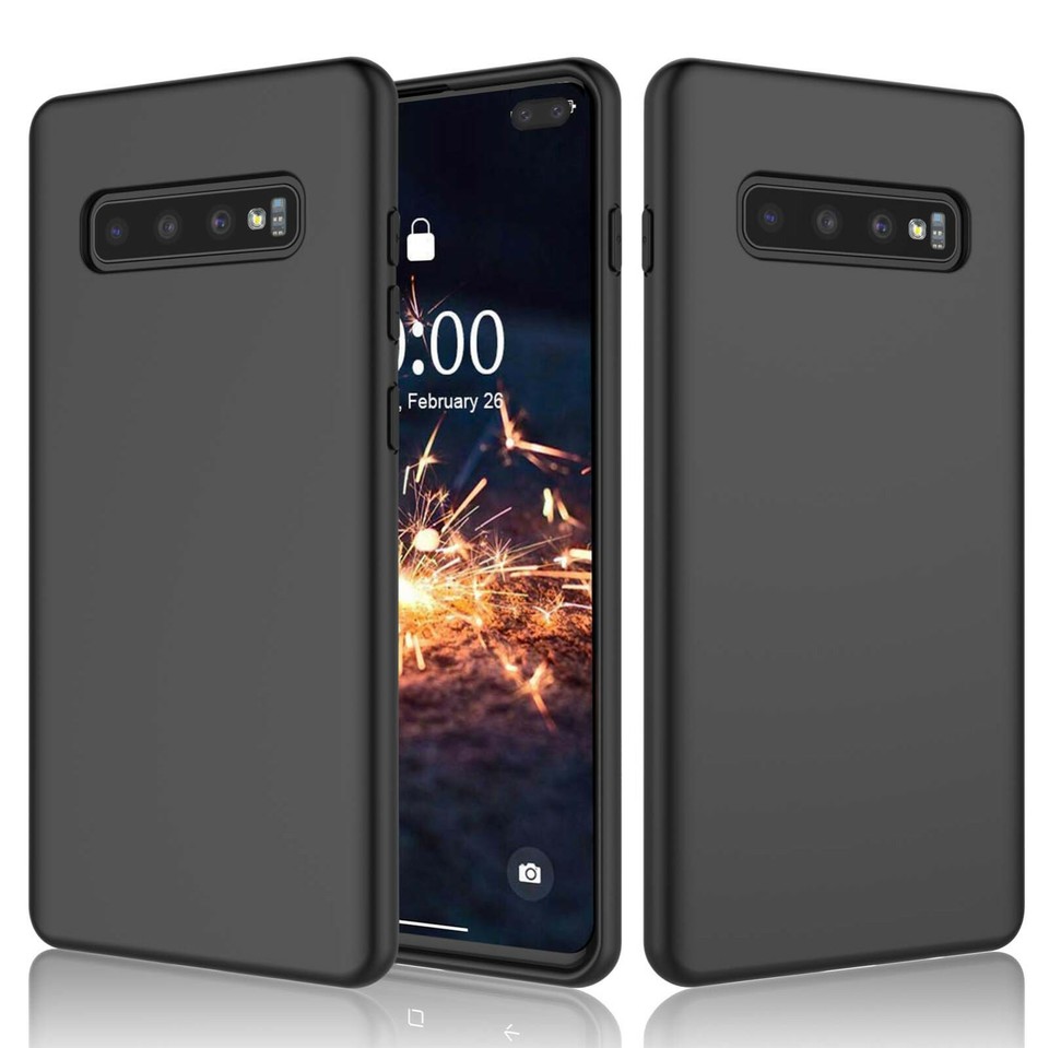 For Samsung Galaxy S10 +/S10 E Silicone Phone Case Cover + Screen ...