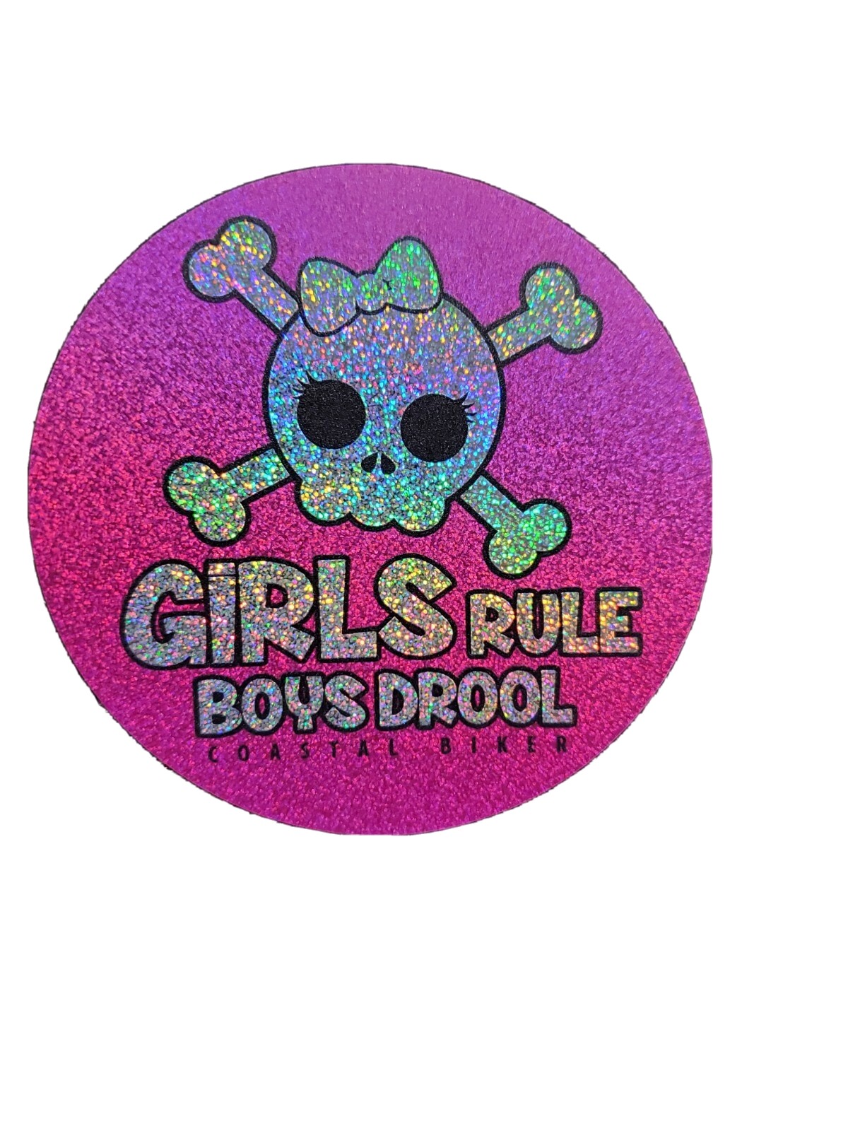 GIRLS RULE boys drool biker Harley Sticker coastal biker | eBay