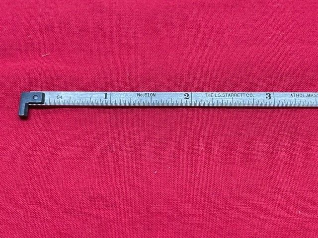 Starrett H610N-6 Narrow Spring Tempered Steel Narrow Rule With In Grad ...
