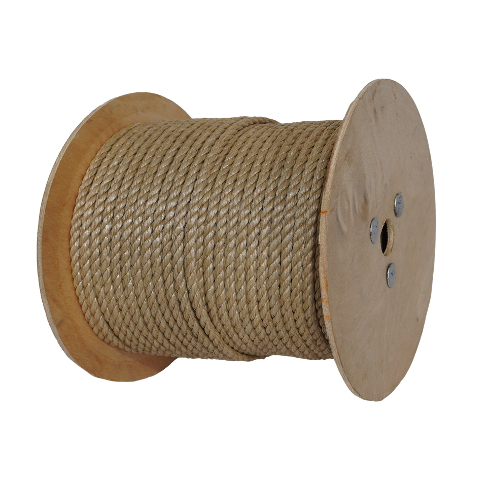 Twisted ProManila Un Manila Synthetic Tan Rope Decorative Boat Dock ...