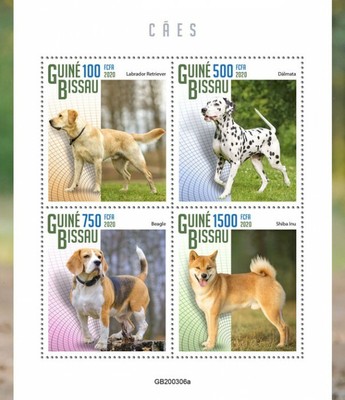 Guinea-Bissau Dogs Stamps 2020 MNH Labrador Retriever Beagle Dalmatian ...
