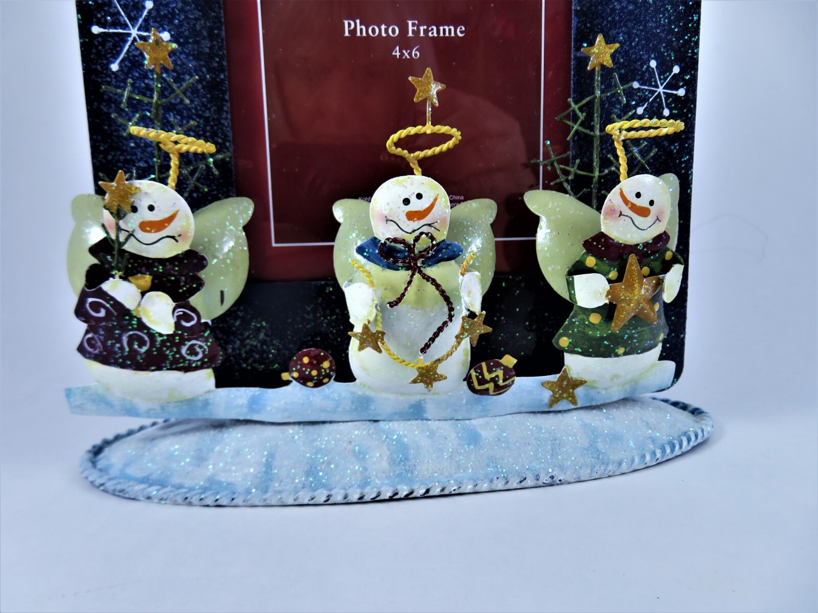 Tin Photo Frame St. Nicholas Square Winter Theme For 4X6 Picture ...