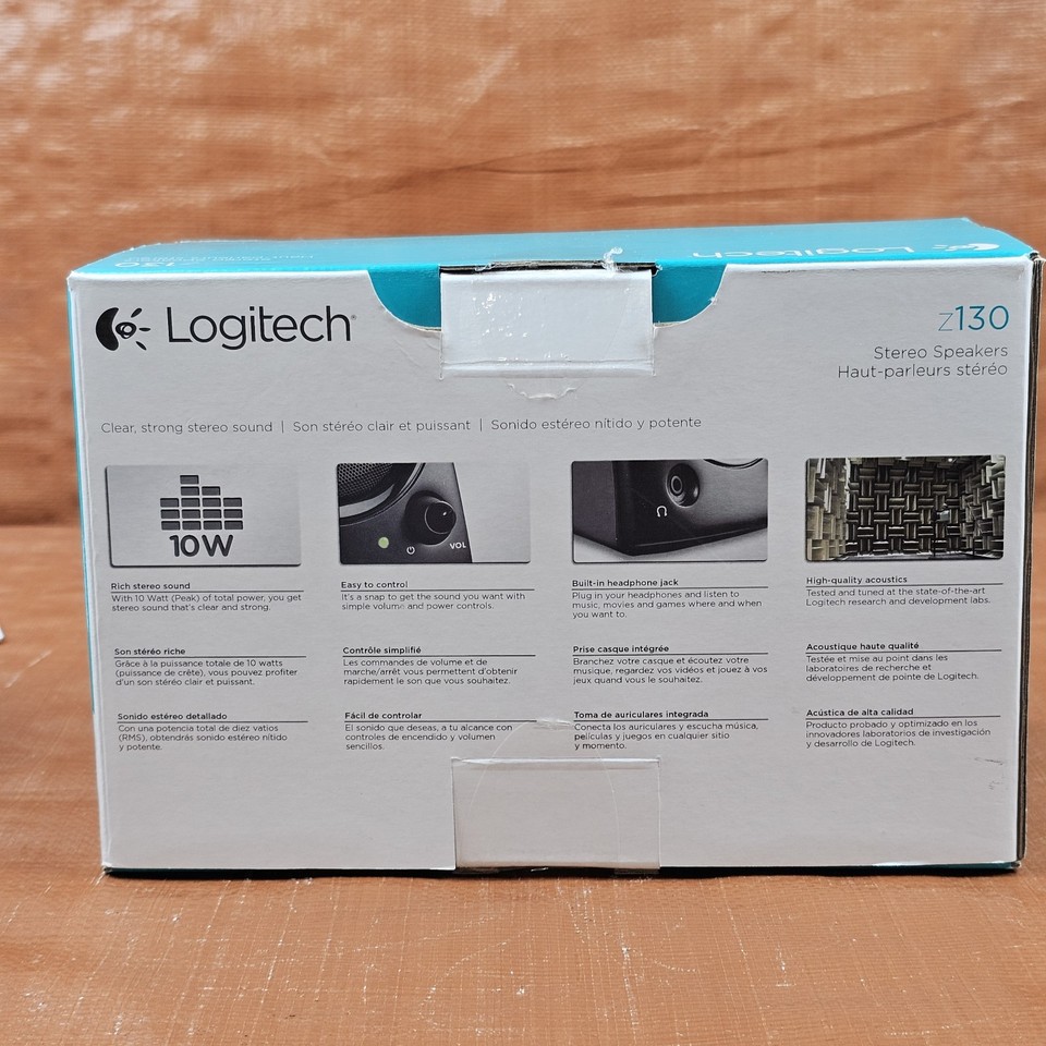 Logitech Z130 10W Speakers Full Stereo Immersive Sound (New in Box) | eBay