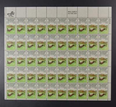 US SCOTT 1542 PANE OF 50 FIRST KENTUCKY SETTLEMENT STAMPS 10 CENT FACE ...