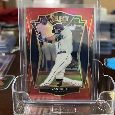 2021 PANIINI SELECT BASEBALL CARD EVAN WHITE RC #140 36/199 RED PRIZM ...