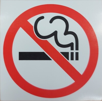 3 No Smoking Window Stickers 8x8cm - Faces Inside | eBay UK