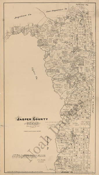 Map of Jasper County Texas 16x27 | eBay