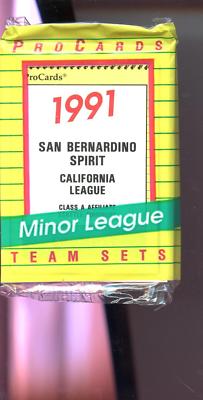 1991 ProCards San Bernardino Spirit Mariners Minor League Baseball ...