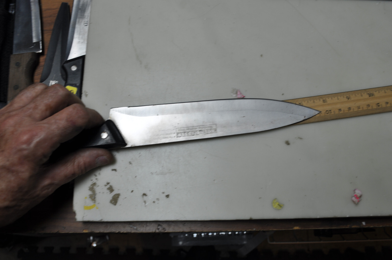 KOCH MESSER 8" CHEF KNIFE STAINLESS ROSTFREI INOX GERMANY BLACK RIVETED ...