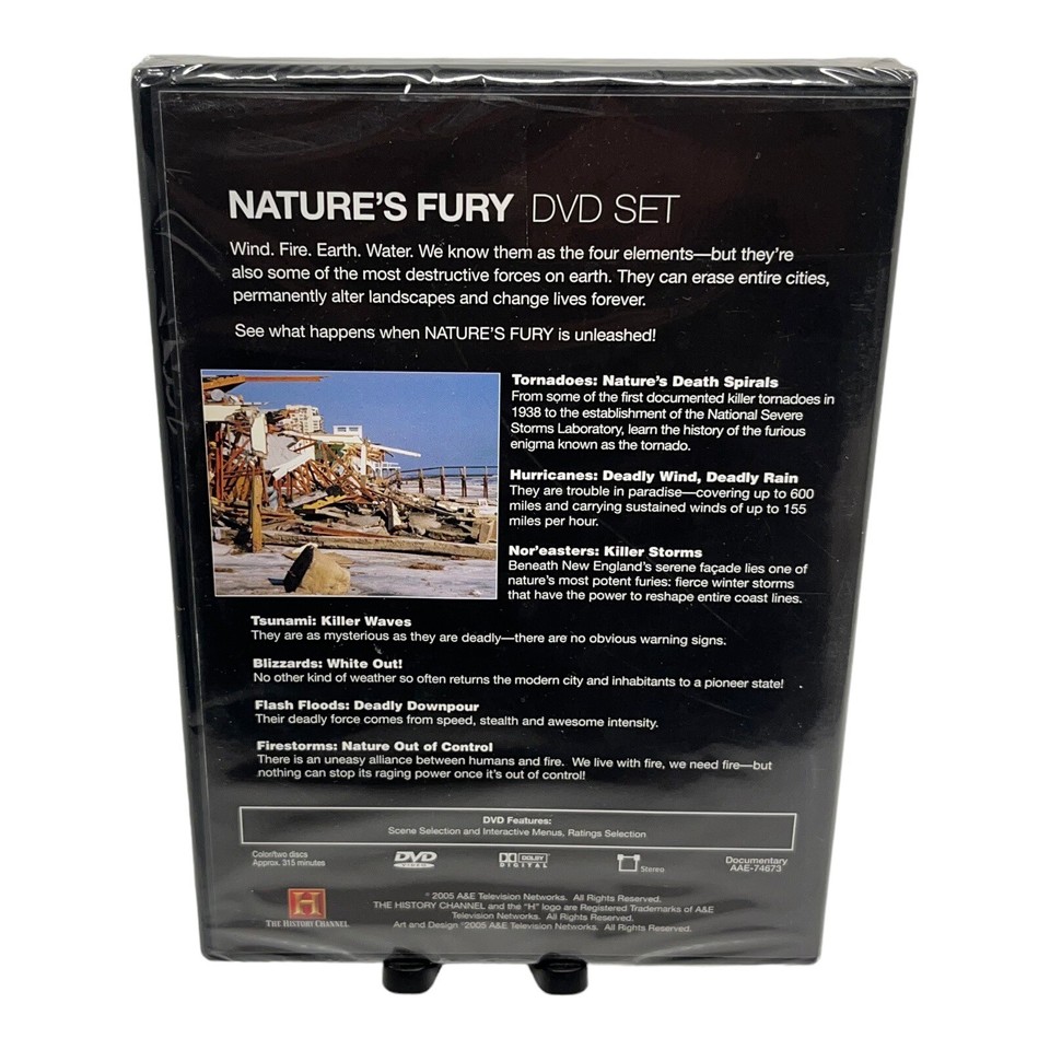 Nature's Fury 2-DVD OOP 2005 A&E History Channel Weather Flood Fire ...