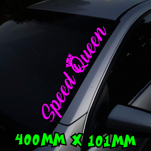 Speed Queen Large Sticker Car Decal Window JDM Drift Pink Bitch Crown ...