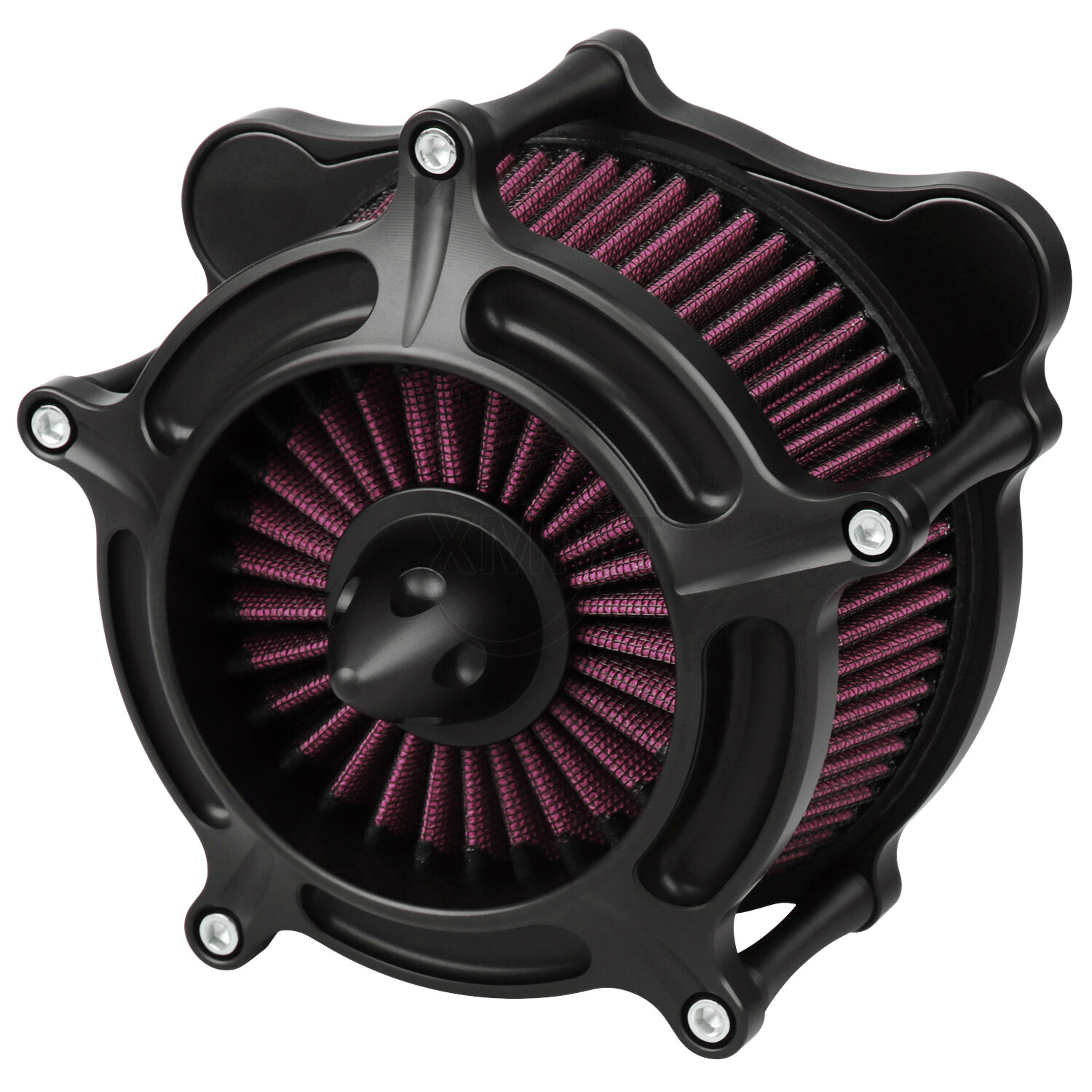 Matte Black Air Cleaner Red Intake Filter For Harley Softail Dyna FXD ...
