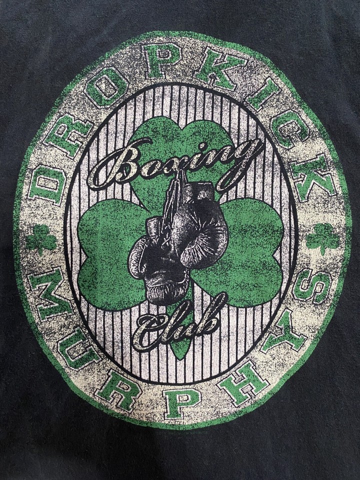DROPKICK MURPHYS Boxing Club Boston Shirt Men's Medium M Cut Altered ...