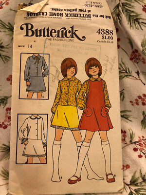 Vintage Butterick Girls' Pattern #4388 | eBay