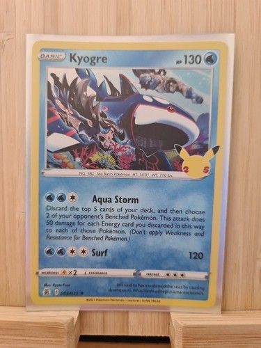 Kyogre 003/025 Holo Rare Celebrations Pokemon Card | eBay