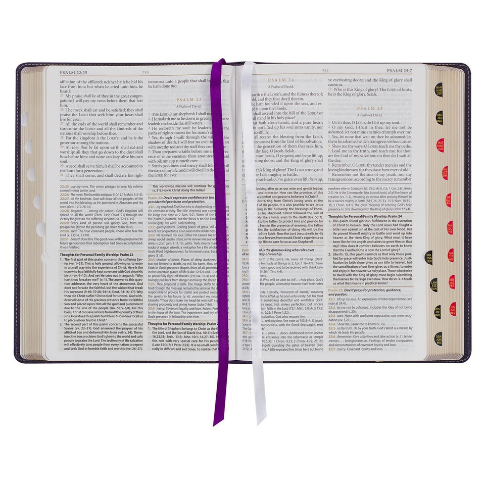 KJV Study Bible, Large Print King James Version Holy Bible, Thumb Tabs ...